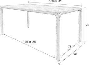 Jídelní stůl 90x220 cm Storm – Zuiver