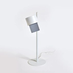 Směrovatelná stolní lampička Kan Table Barva nohy: Bílá, Dekor: Bavlna šedá