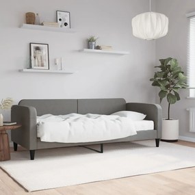 Válenda s matrací tmavě šedá 80 x 200 cm textil 3196794