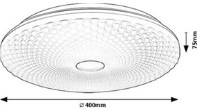 Rabalux 71184 - LED Stropní svítidlo GALETI LED/24W/230V 4000K pr. 40 cm