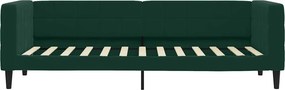 Válenda s přistýlkou a zásuvkami tmavě zelená 80 x 200 cm samet 3196734