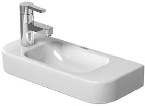 Duravit Happy D.2 - Umývátko 50x22 cm, bez přepadu, s otvorem pro baterii vlevo, bílá 0711500009