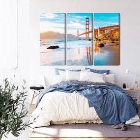 Vícedílný obraz Golden Gate Bridge V San Franciscu Nedostatek Nedostatek Plátno Canvas 180x120