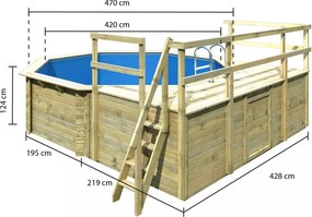 Bazén KARIBU model 2D (45637) 4,7 x 5,5 m LG3454