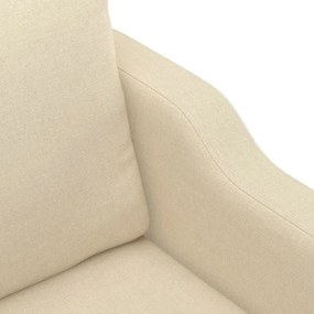 3dílná sedací souprava s polštáři krémová textil 3201788