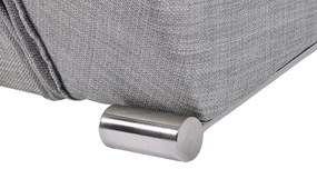 Elegantní šedá čalouněná postel 180x200 cm LILLE Beliani