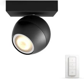 Hue White Ambiance Bodové svítidlo Philips Buckram GU10 50471/30/P7 černé