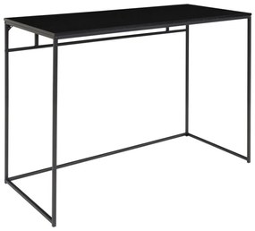 OnaDnes -20% Nordic Living Černý kovový pracovní stůl Winter 100 x 45 cm