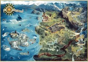 CEN Puzzle Good Loot Gaming - The Witcher: The Northern Realms Map / 1