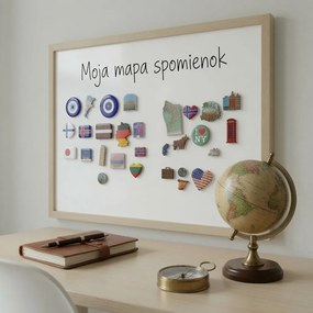 Toptabule.sk Bílá tabule na magnetky v dřevěném přírodním rámu CLASSIC 150x100 cm