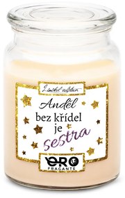 Svíčka Anděl bez křídel je sestra (Vůně svíčky: Vanilka)