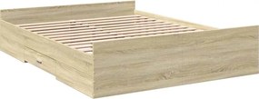 Rám postele se zásuvkami dub sonoma 150x200 cm kompozitní dřevo 3280288