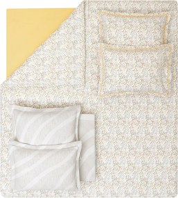 Set přehozu Lenzy, povlečení, prostěradla a povlaků na polštář, na jednolůžko, bavlněný, béžový