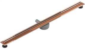 Mexen Flat 360° Slim lineární odtok rotační 120 cm, Zlatorůžová - 1641120