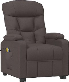 Elektrické masážní křeslo tmavě hnědé textil 3098832