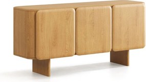 Komoda z dubového dřeva v přírodní barvě 160x76x45 cm Charlotte – Micadoni