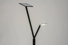 Stojací designová lampa se stmívačem Asymetrico Gene Black Quadra