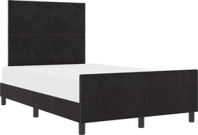 Postel s boxspringem s čelo Černá 120 x 190 cm samet 3344995