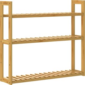 Casaria Nástěnná police bambus 54 × 60 × 15 cm