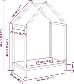vidaXL Stojan palivové dřevo Ocel válcovaná za studena [864291] Barva: antracitová