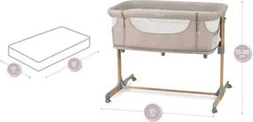 MoMi Smart Bed 4v1 béžová / postýlka / Rozměry matrace: 50 x 88 cm