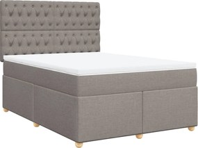 Box spring postel s matrací taupe 160x200 cm textil 3293642