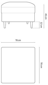 Tmavě modrá sametová podnožka Kyoto – Cosmopolitan Design