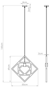 Sollux SL.1757 - Lustr na lanku CARO 1xE27/15W/230V buk