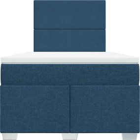 Box spring postel s matrací modrá 120x200 cm textil 3292754