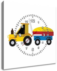Gario Obraz s hodinami Traktor s vlečkou Rozměry: 40 x 40 cm