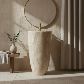 Rea Anya Savana Matt, volně stojící umyvadlo 840x450x450 mm, imitace kamene, REA-U3614