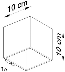 Černé nástěnné svítidlo Sollux Geo