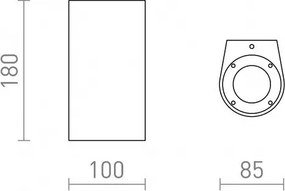 RED R13792 GRANITA II nástěnná beton/dekor světlý granit 230V LED GU10 5W IP65 - RED - DESIGN RENDL