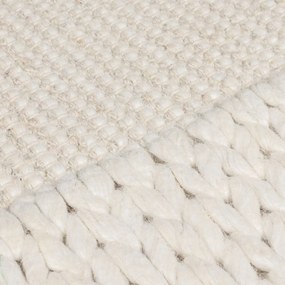 Flair Rugs, Kusový koberec Rue Plait Natural, 160x230, bílá, ložnice