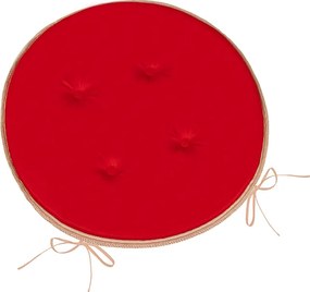 Bellatex Sedák Adéla kulatý hladký Červená 40 cm, (průměr)