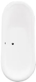 BESCO Volně stojící vana AMELIA bílá Nožičky k vaně - Černé, Rozměr vany - 190 × 77 cm - VANALI190B