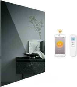 Zrcadlový infrapanel MIRROR 320W | Výhřevnost 6 m2 | 60x60 cm | WiFi termostat | Dálkový ovladač | Zrcadlo na šířku