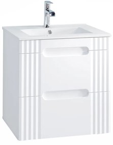 COMAD Závěsná skříňka pod umyvadlo - FIJI 82-60 white, šířka 60 cm, matná bílá