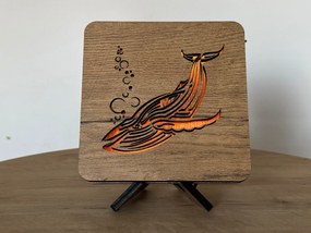 Li-Go "Velryba" lampa 19x19 cm provedení povrchu: dub