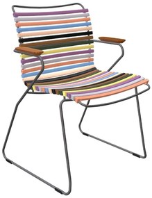 OnaDnes -20% Pestrobarevná plastová zahradní židle HOUE Click s područkami