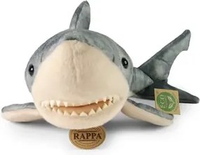 RAPPA Plyšový žralok 40 cm šedý / ECO-FRIENDLY / od 0 měsíců