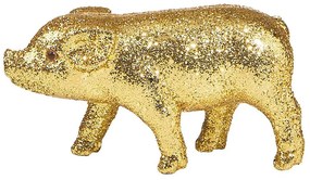 PIGGY Prasátko se třpytkami 9 cm - zlatá
