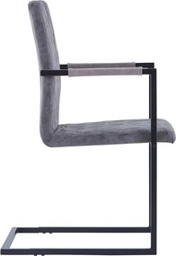 vidaXL Konzolové jídelní židle 4 ks umělá kůže [278632] Barva: Tmavě šedá