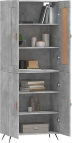 Skříň highboard betonově šedá 69,5x34x180 cm kompozitní dřevo 3199533