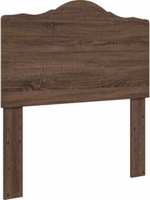 Rám postele s čelo Hnědý dub 90 x 200 cm Masivní borové dřevo 3413359