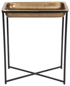 Vintage odkládací stolek ve zlatém provedení Adrianus – 53x54x62 cm