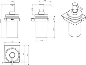 Sapho, ZEN dávkovač mýdla, 250ml, chrom, 161010