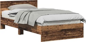 Rám postele s čelem s čelo Staré dřevo 203 x 104 x 70 cm 3376050