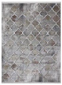 Moderní koberec LUCE 75 vzor Marocký jetel vintage Strukturální šed velikost 154x220 cm | krásné koberce cz