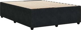 Rám postele bez matrace černý 140 x 190 cm samet 3285008